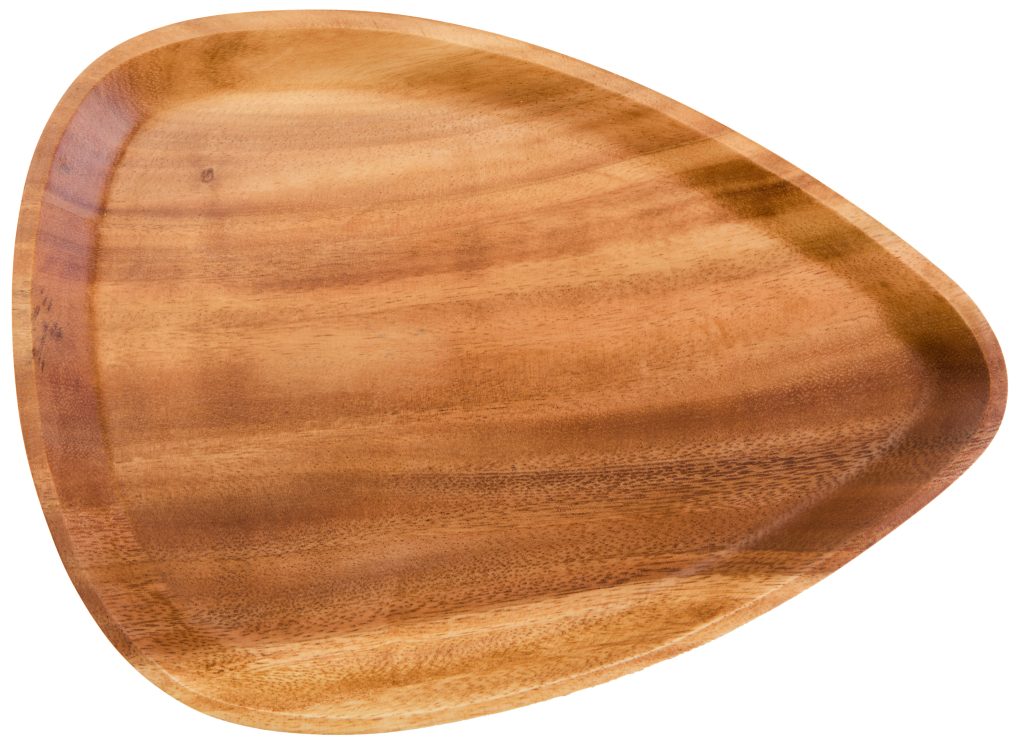 Kastella Acacia Large Curved Triangular Serving Dish - WoodConnexions