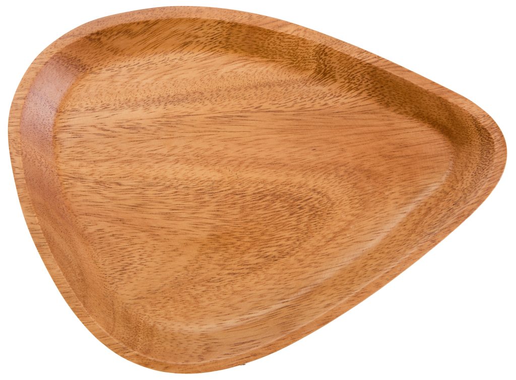 Kastella Acacia Medium Curved Triangular Serving Dish - WoodConnexions